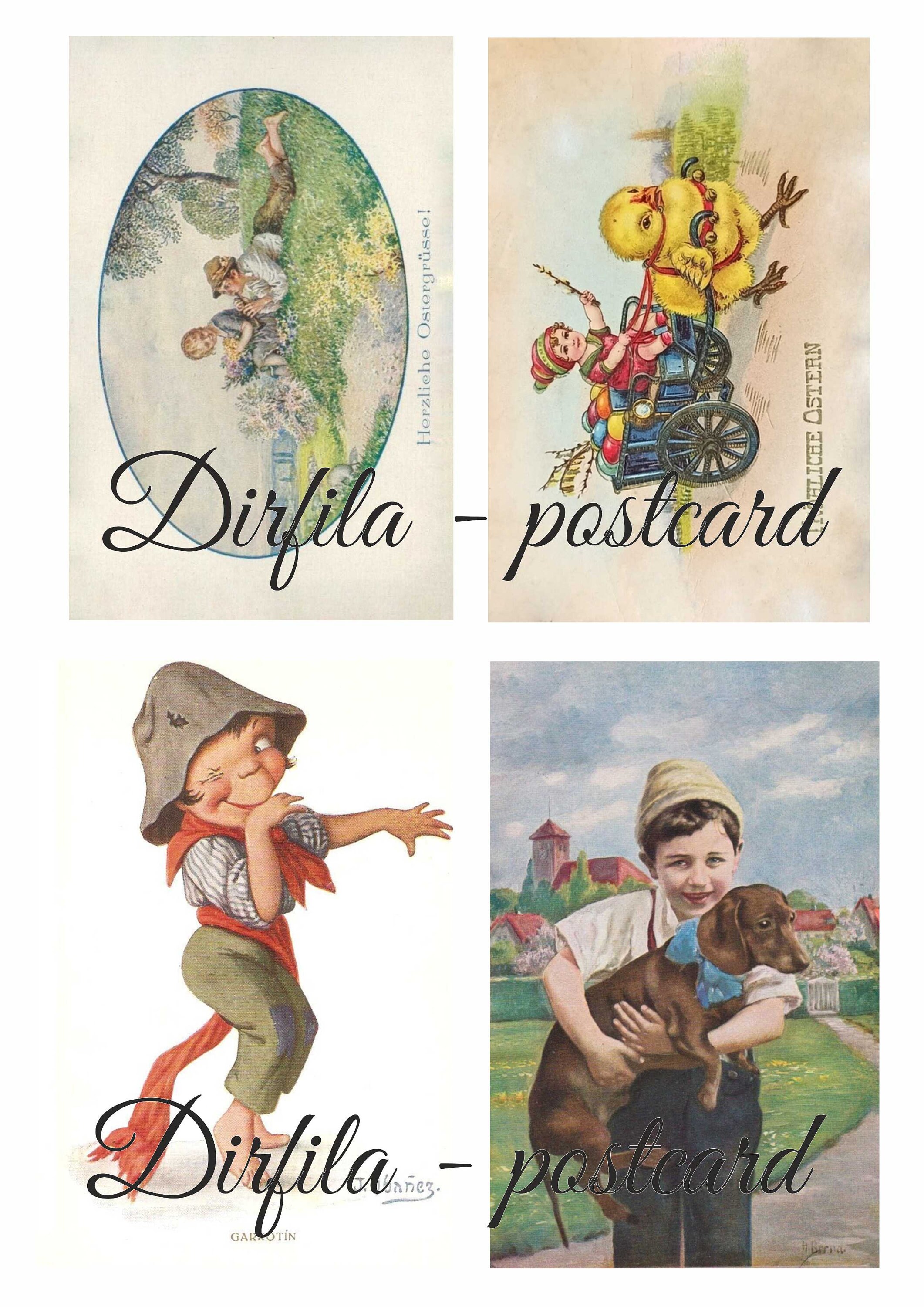 Charming 48 Vintage Children Postcards - Instant Download - Etsy