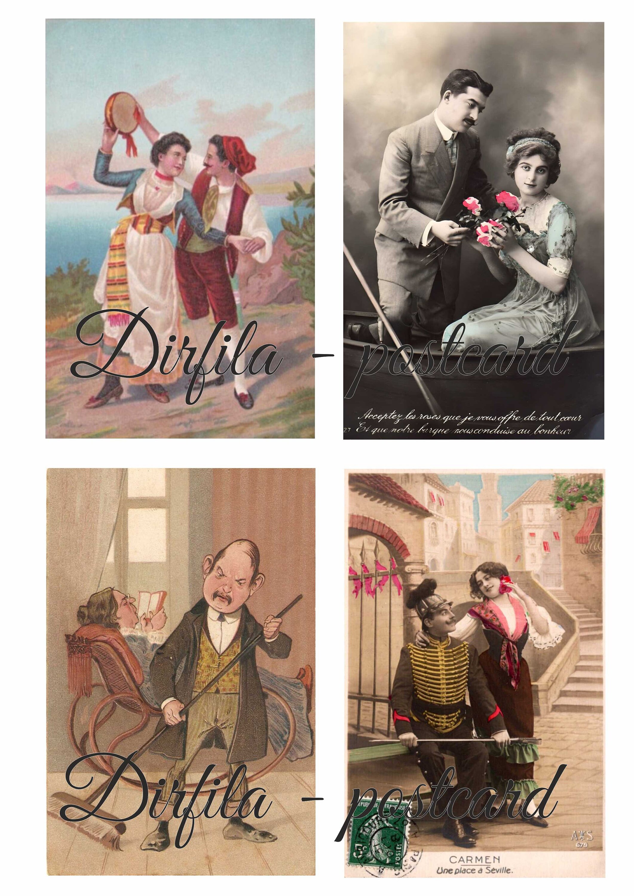 Vintage Love Postcards Beautifully Framed Vintage Postcards Limited