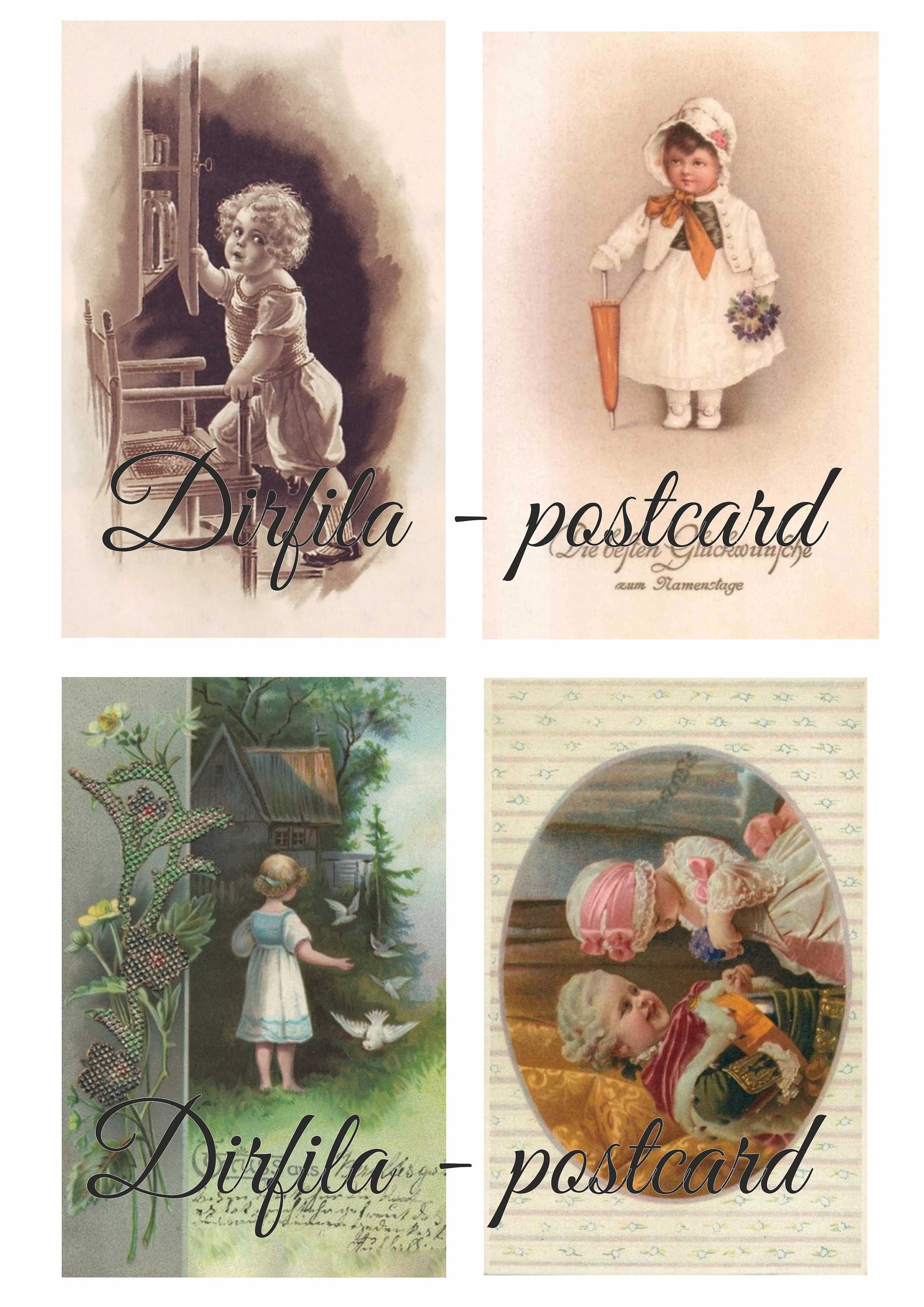 Charming 48 Vintage Children Postcards - Instant Download - Etsy