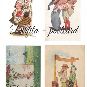 48 Vintage Postcards of Children, Postcard Digital, High Quality ...