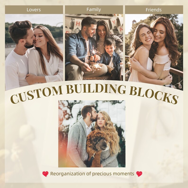 Personalized Building Blocks, Square Block Puzzle, Custom Photo Blocks ...
