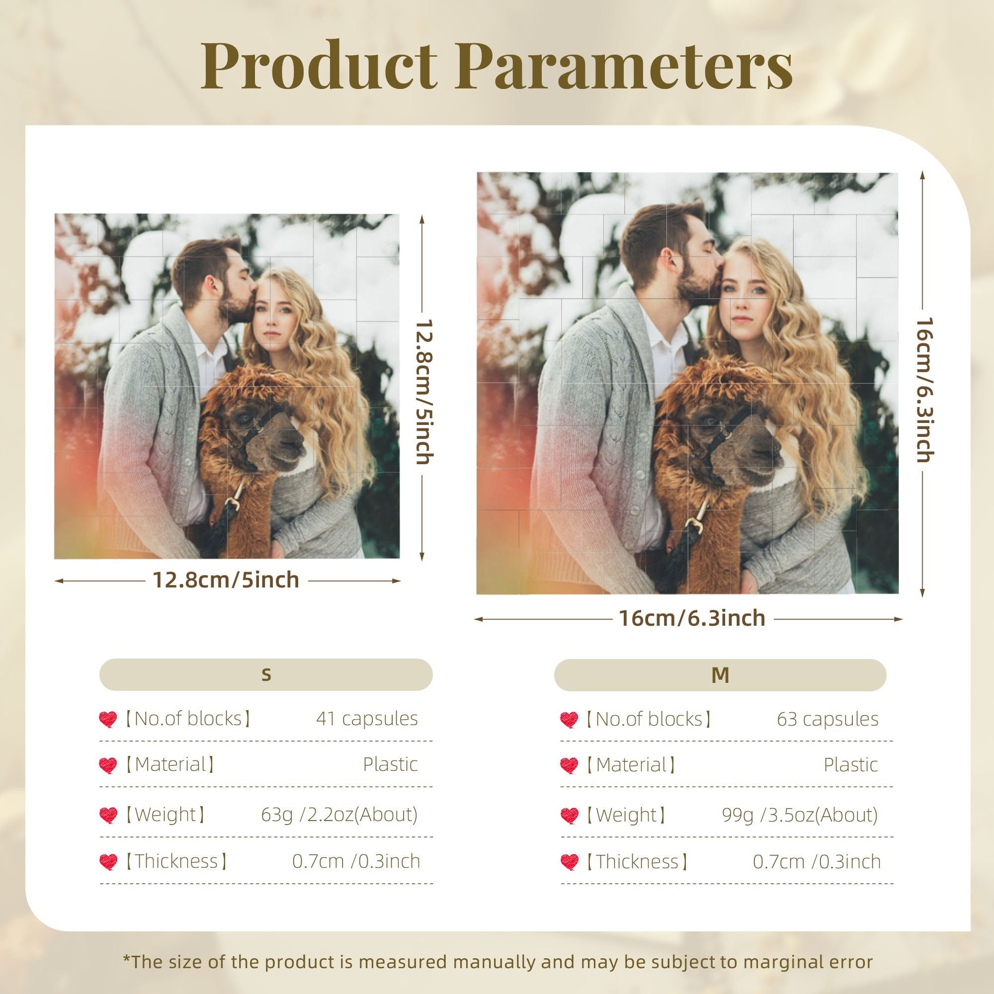 Personalized Building Blocks, Square Block Puzzle, Custom Photo Blocks ...