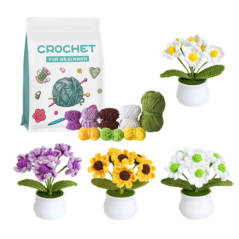 Crochet Kit, DIY Crochet Starter Kit, Home Decor Crafts Kit, for ...