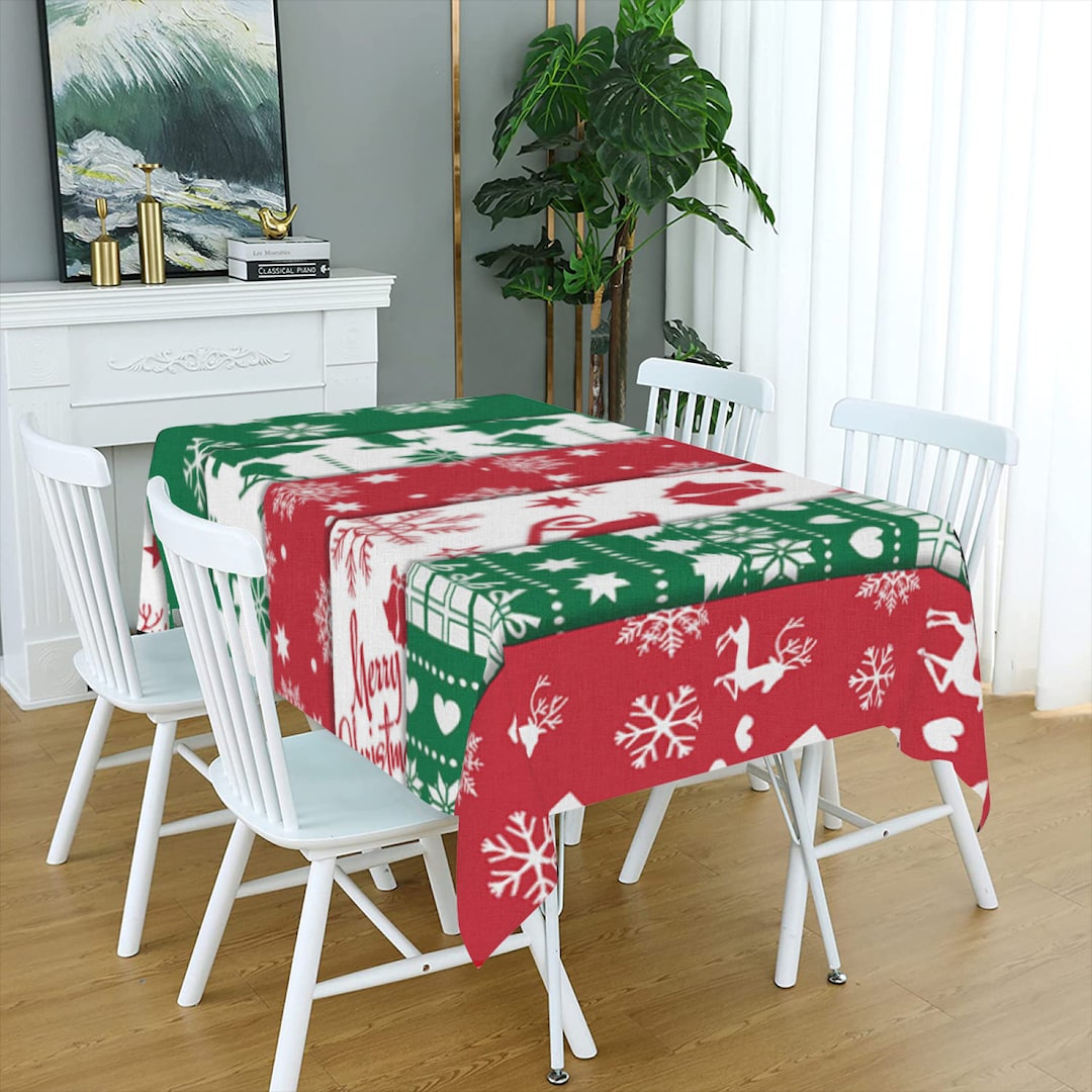 Christmas Tablecloths, Round and Rectangular Tablecloths, Customized ...