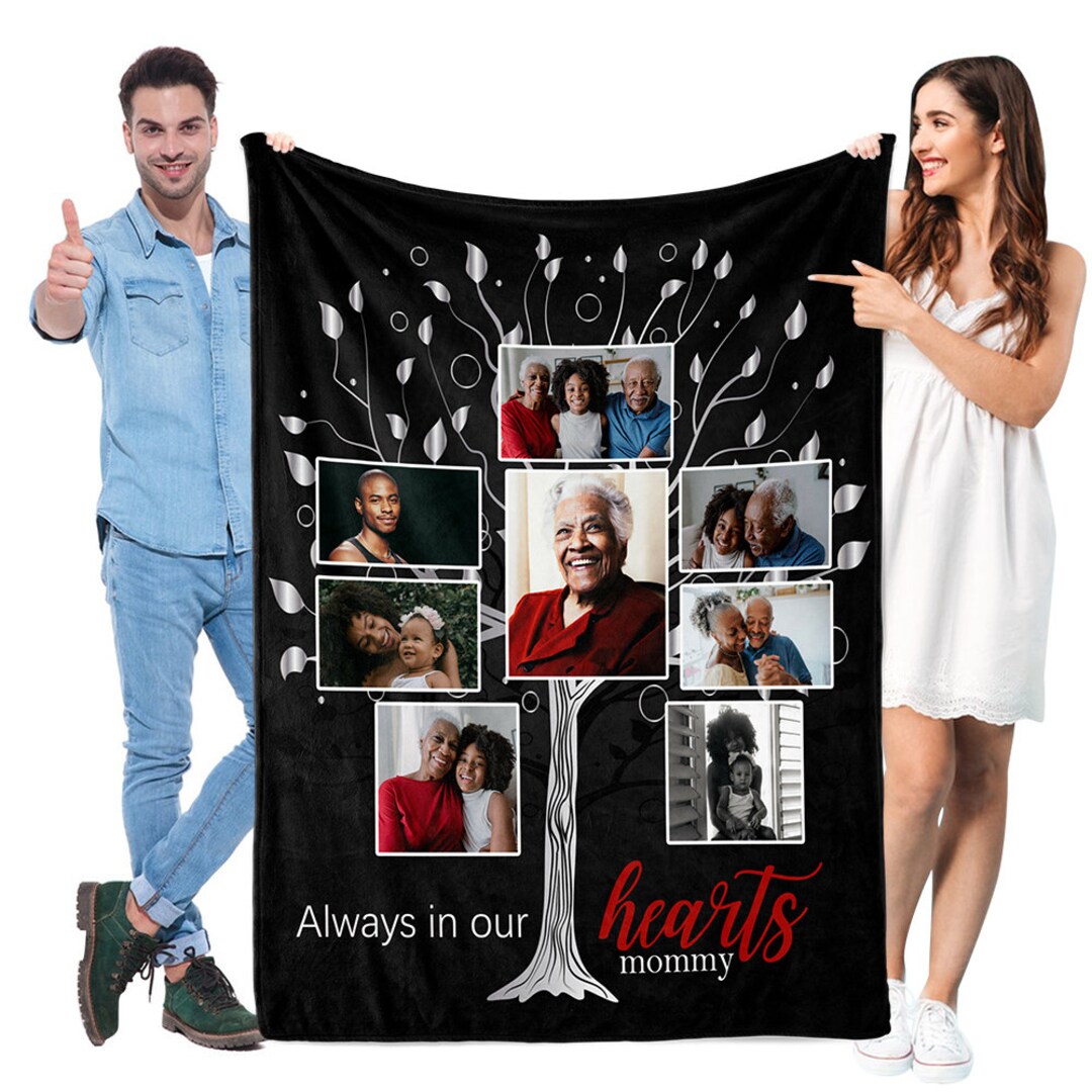 In Loving Memory Blanket Custom, Custom Personalized Photo Collage ...