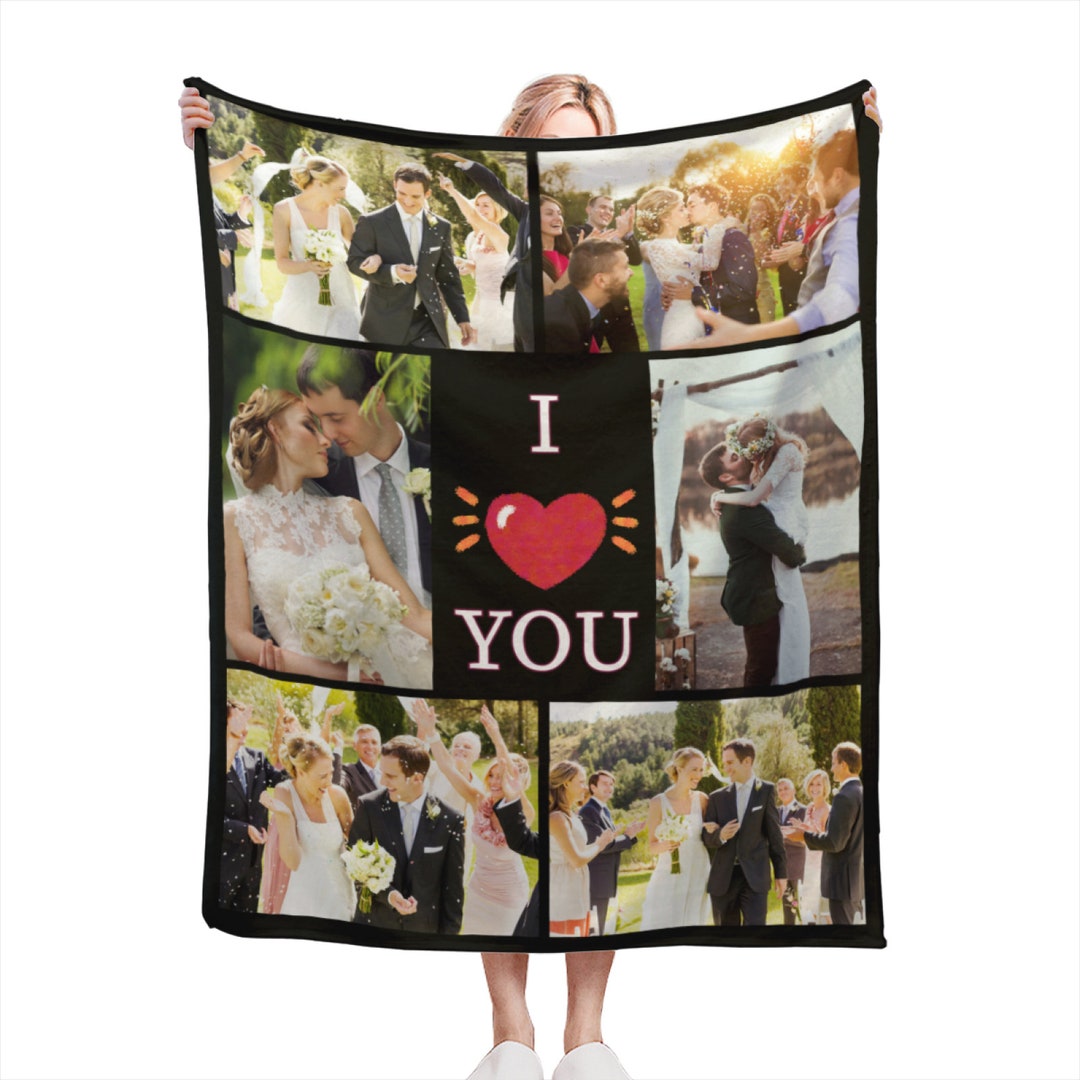 Picture Blanket Custom, Personalized Photo Collage Blanket, Blanket ...