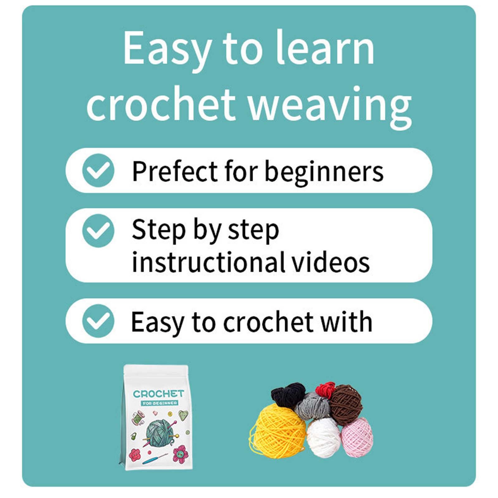 Crochet Kit, DIY Crochet Starter Kit, Home Decoration Craft Kits, for ...