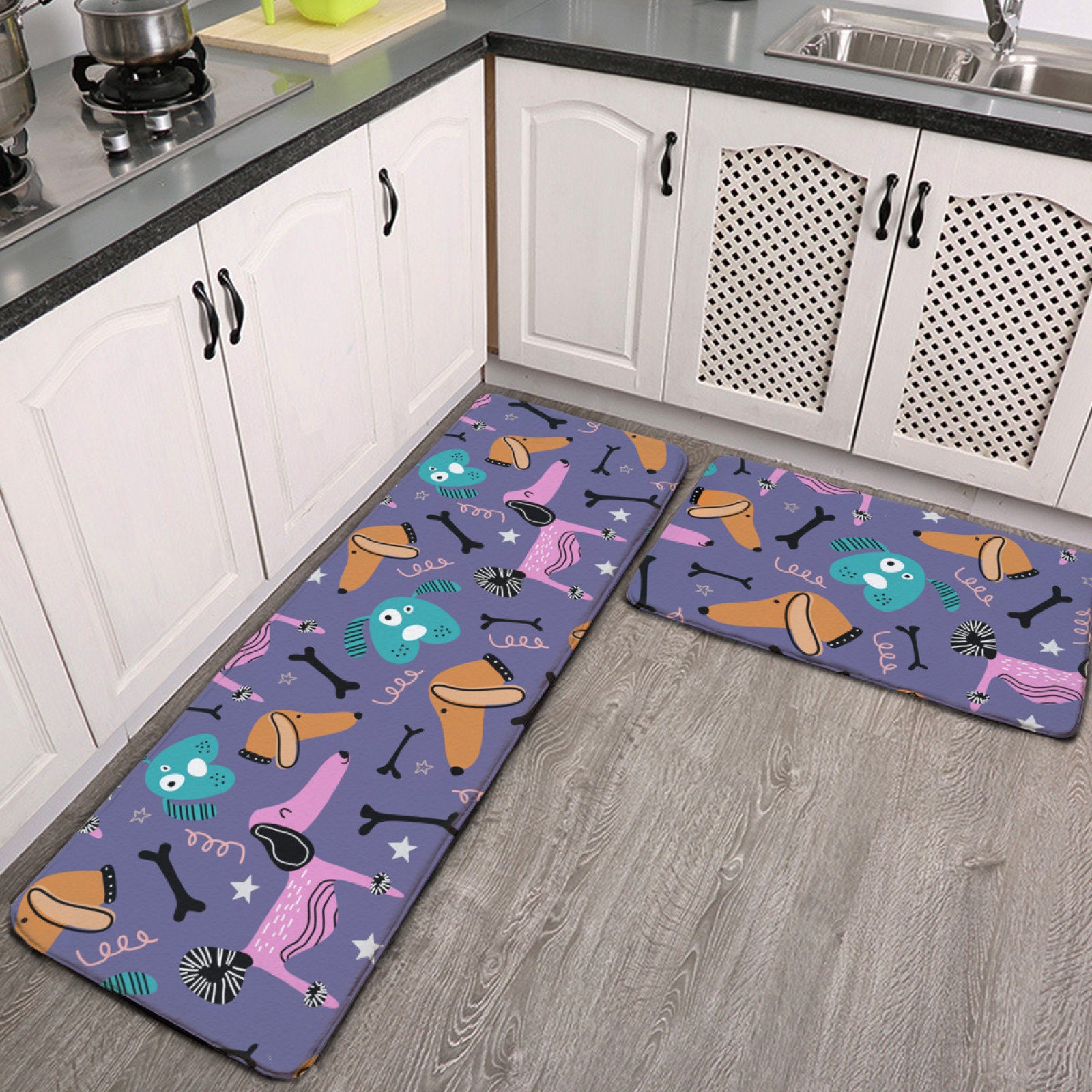 Personalised Kitchen Floor Mats, Custom Photo Kitchen Rugs, Set of 2 ...