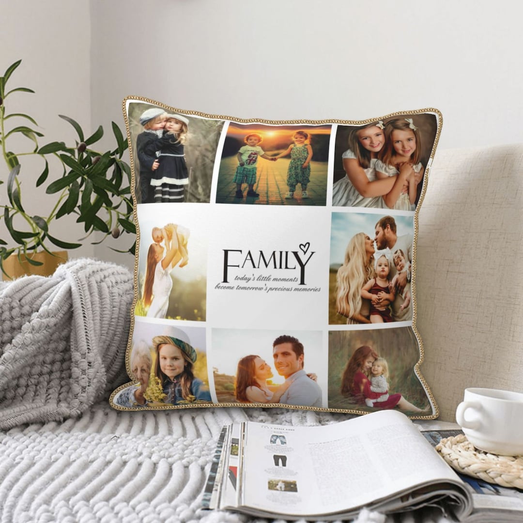 Personalized Photo Pillow Covers,family Photo Pillow Covers,custom ...