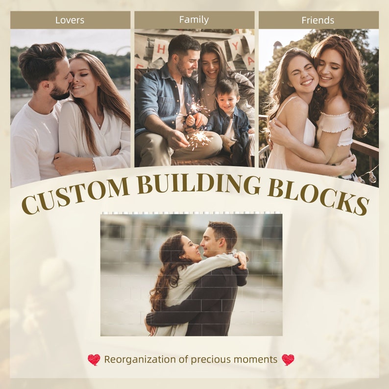 Personalized Building Blocks, Rectangular Block Puzzle, Custom Photo ...
