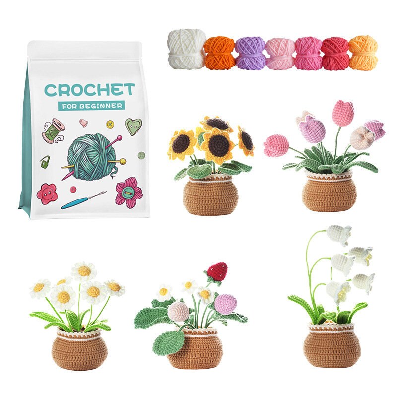 Crochet Kit, DIY Crochet Starter Kit, Home Decor Crafts Kit, for ...