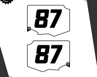 Box Side Number Plate Stickers | Bmx Race | Custom Racing Plate | Bmx ...