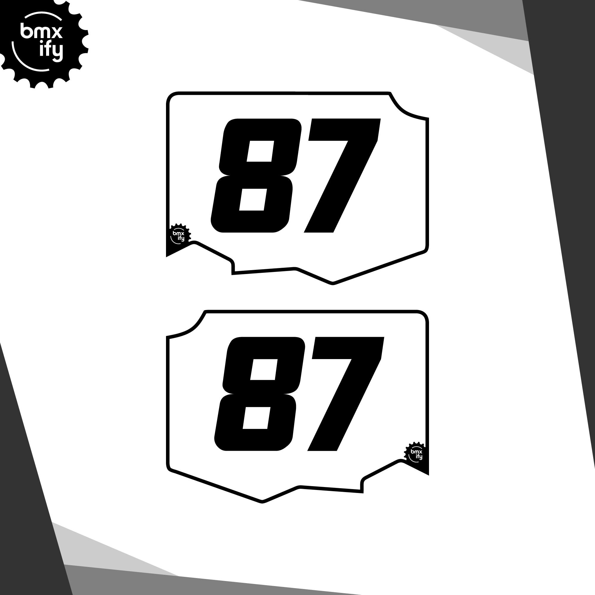 Box Side Number Plate Stickers | Bmx Race | Custom Racing Plate | Bmx ...