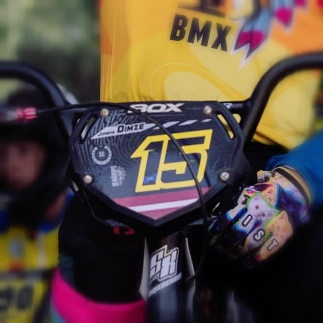 Fingerprint BMX Numberplate Sticker | Bmx Race | Race Numberplate ...
