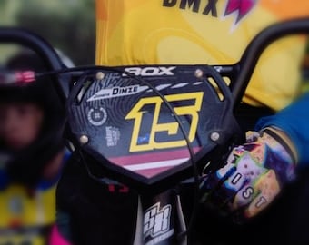 Classic Blkwht BMX Numberplate Sticker Bmx Race Race Numberplate Custom ...