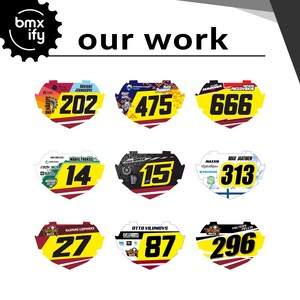 Classic Blkwht BMX Numberplate Sticker | Bmx Race | Race Numberplate ...