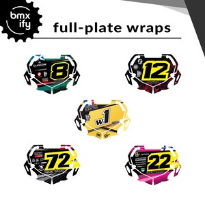 Custom BMX Number Plate Sticker | Motocross-inspired | BMX Racing Plate ...