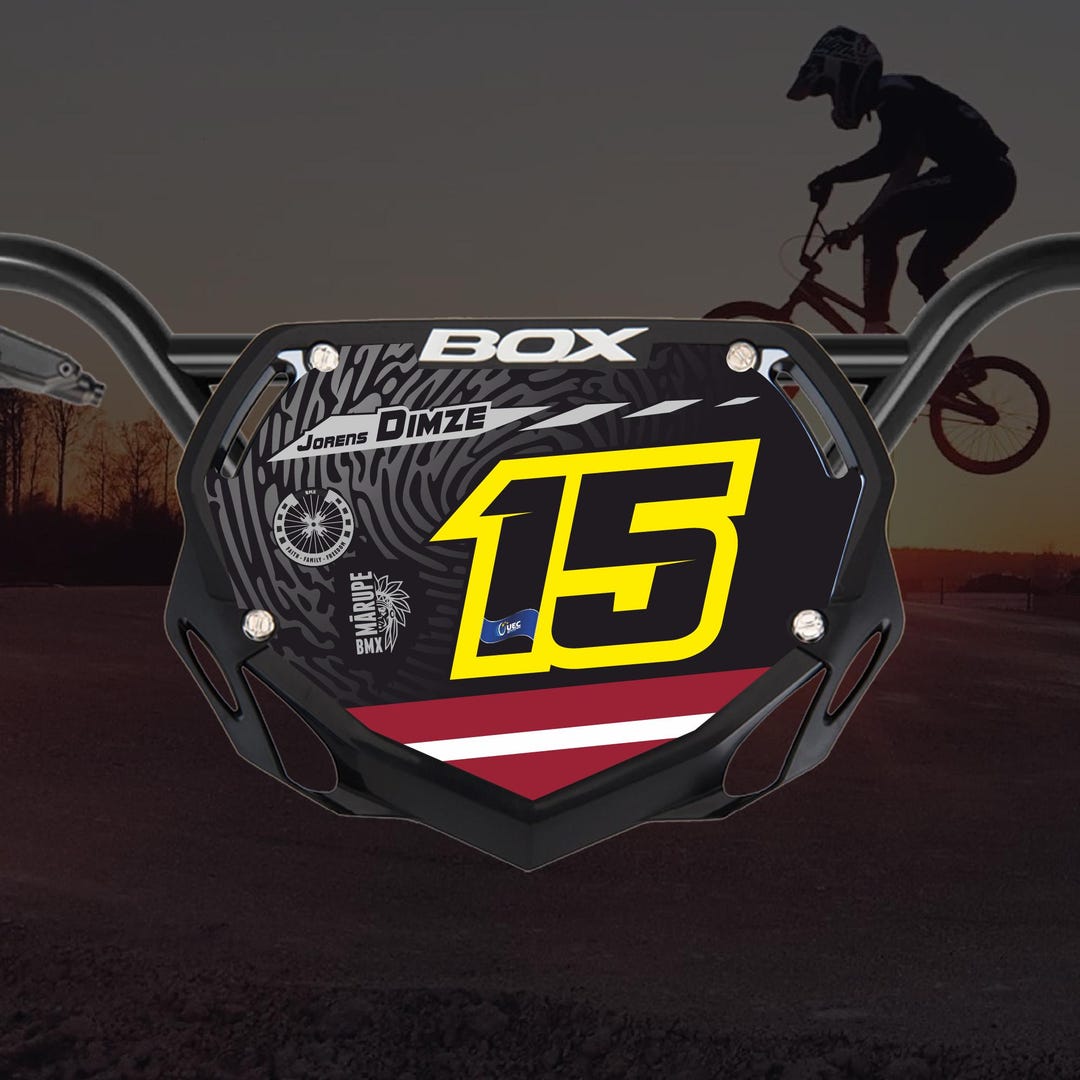 Unique Fingerprint BMX Plate Sticker | Personalized Racing Decal ...