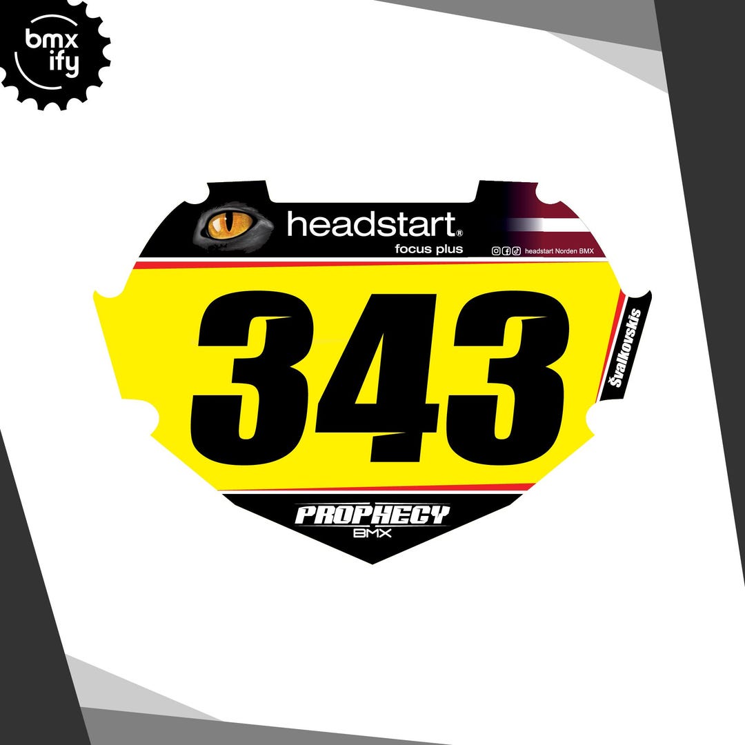 BMX Numberplate Sticker Motocross Inspired | Bmx Race | Race ...