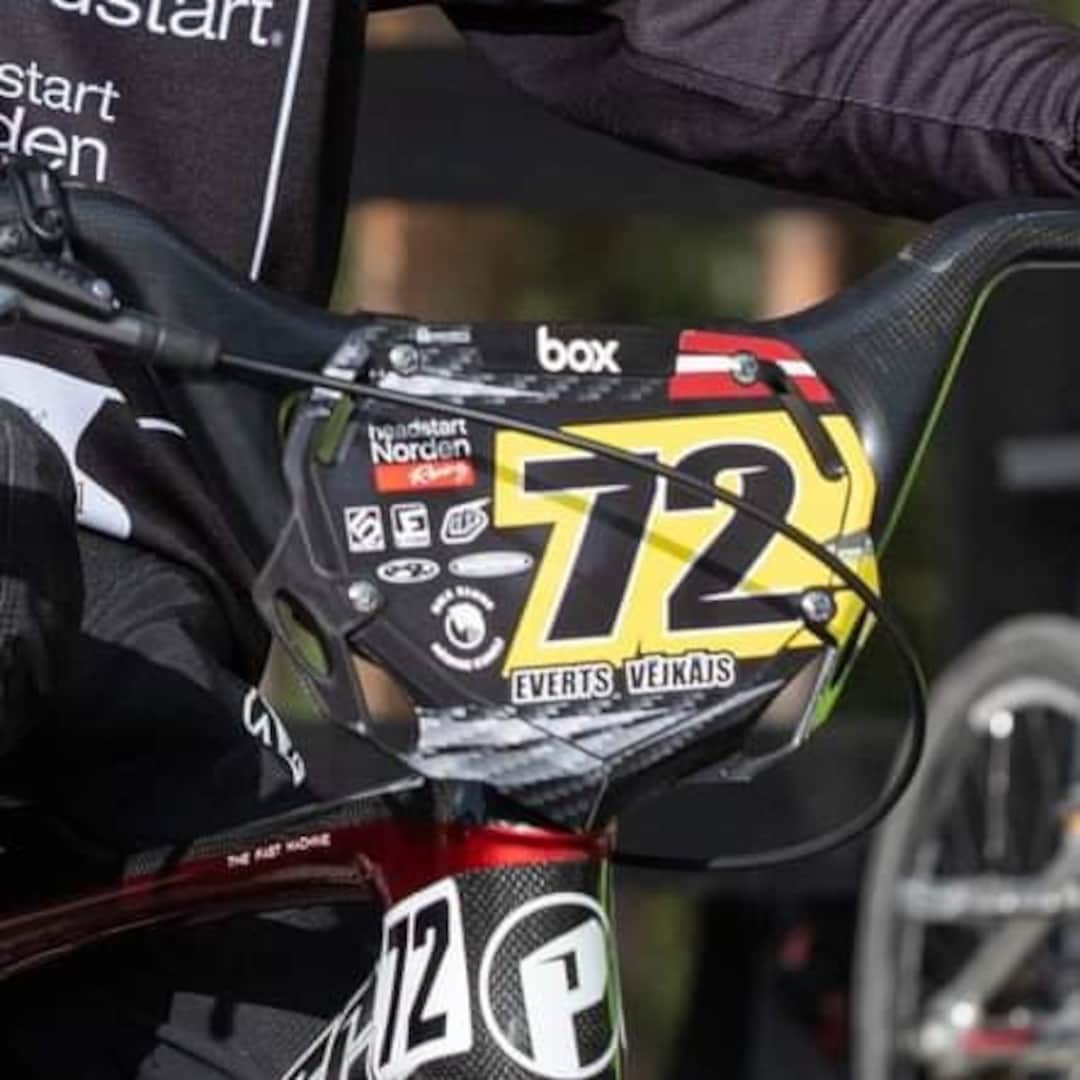 Carbon Full-wrap BMX Numberplate Sticker | Bmx Race | Race Numberplate ...