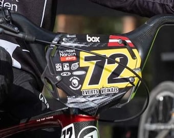 Classic Blkwht BMX Numberplate Sticker Bmx Race Race Numberplate Custom ...