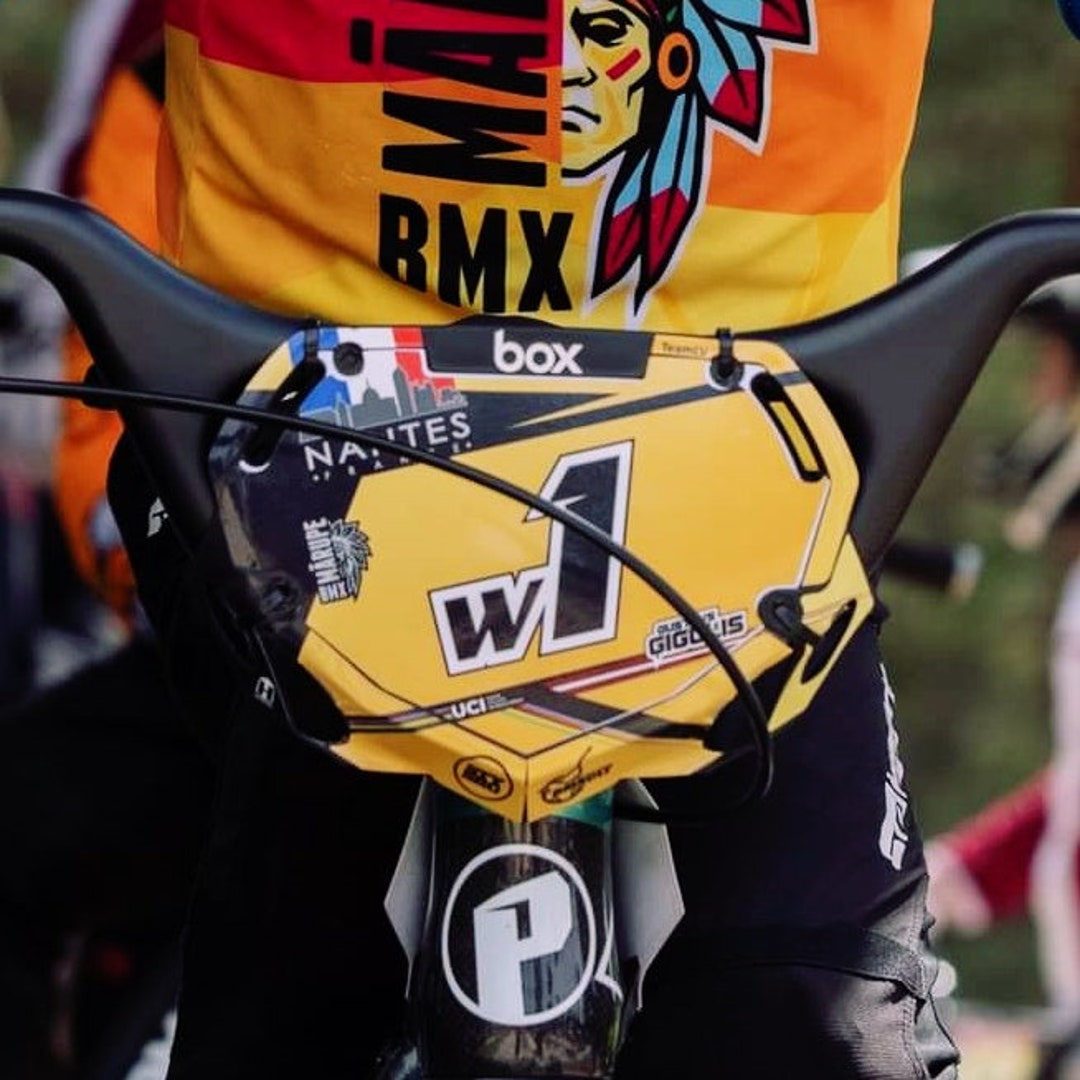 Full-wrap BMX Numberplate Sticker | Bmx Race | Race Numberplate ...