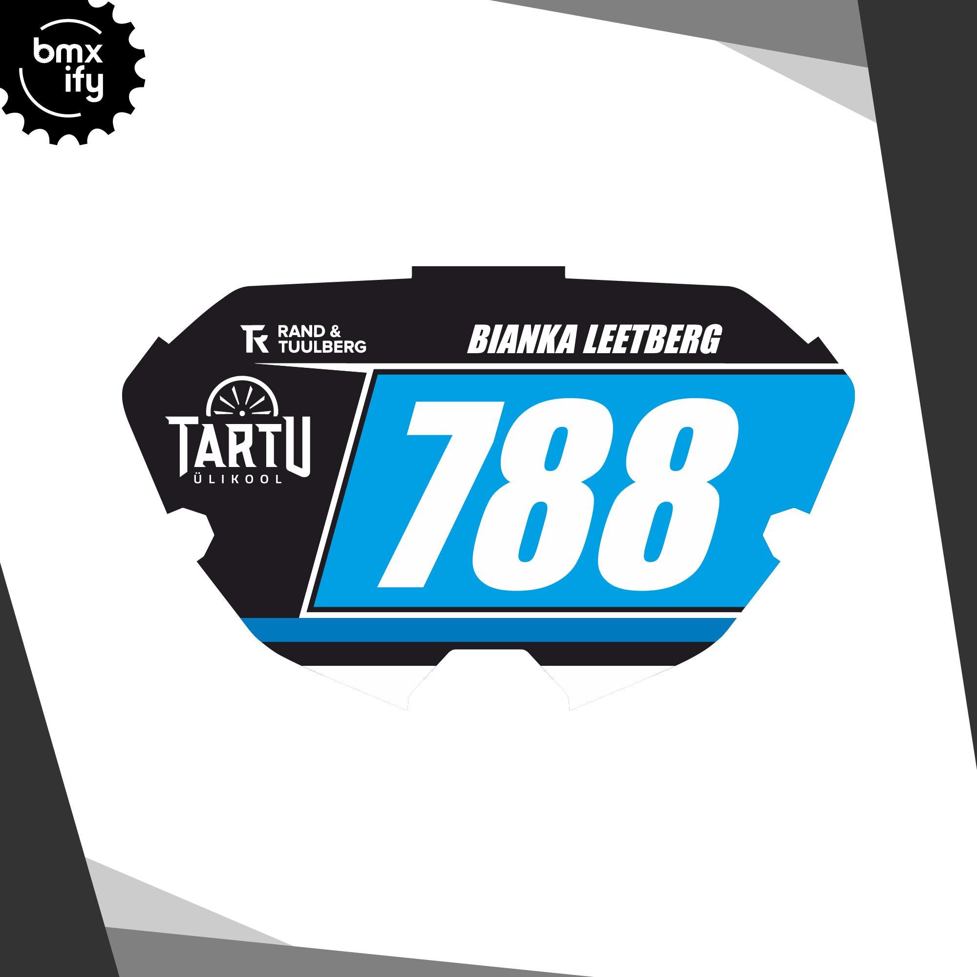 Blk&wht Classic BMX Numberplate Sticker | Bmx Race | Race Numberplate ...