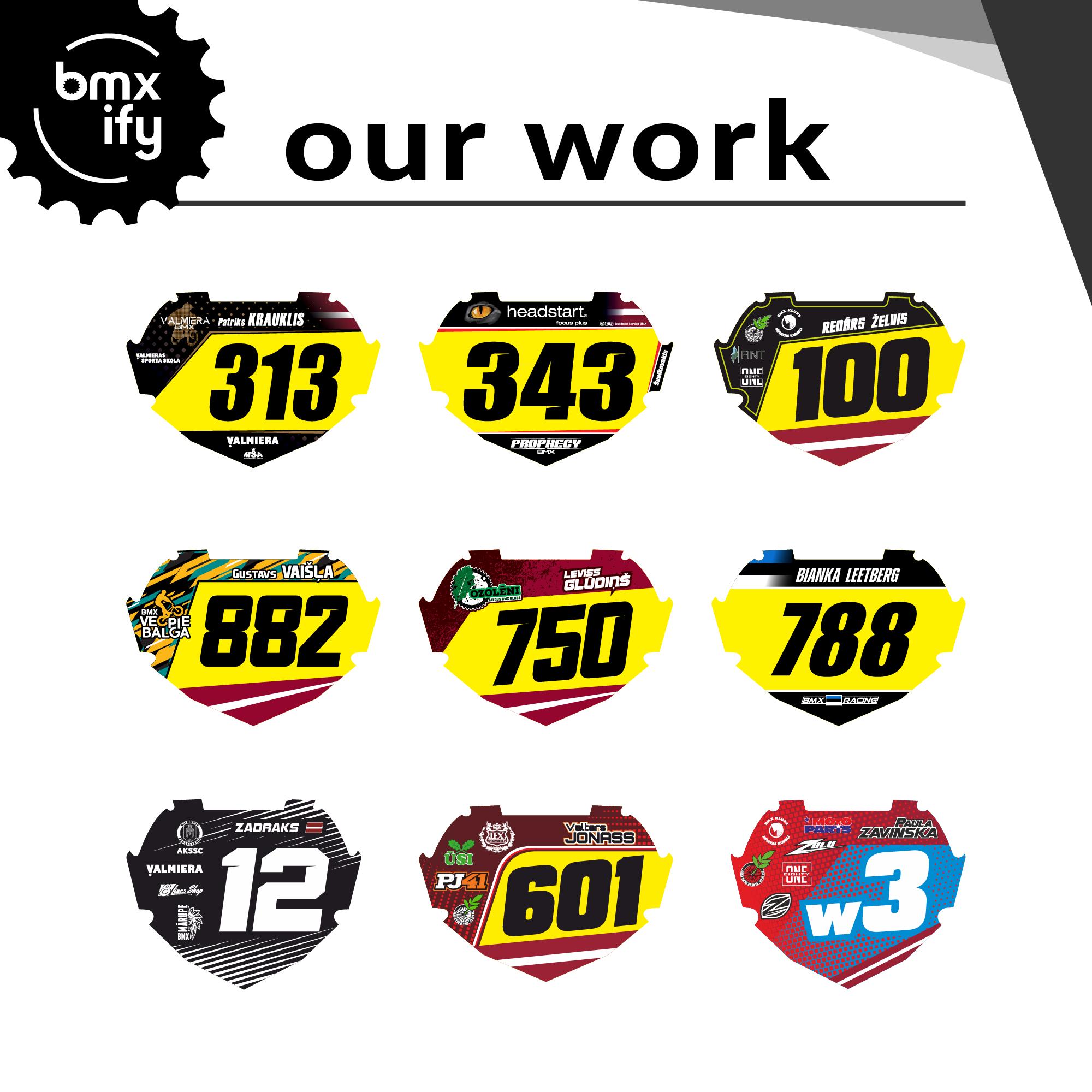 Custom Design BMX Numberplate Sticker | Bmx Race | Box Numberplate ...