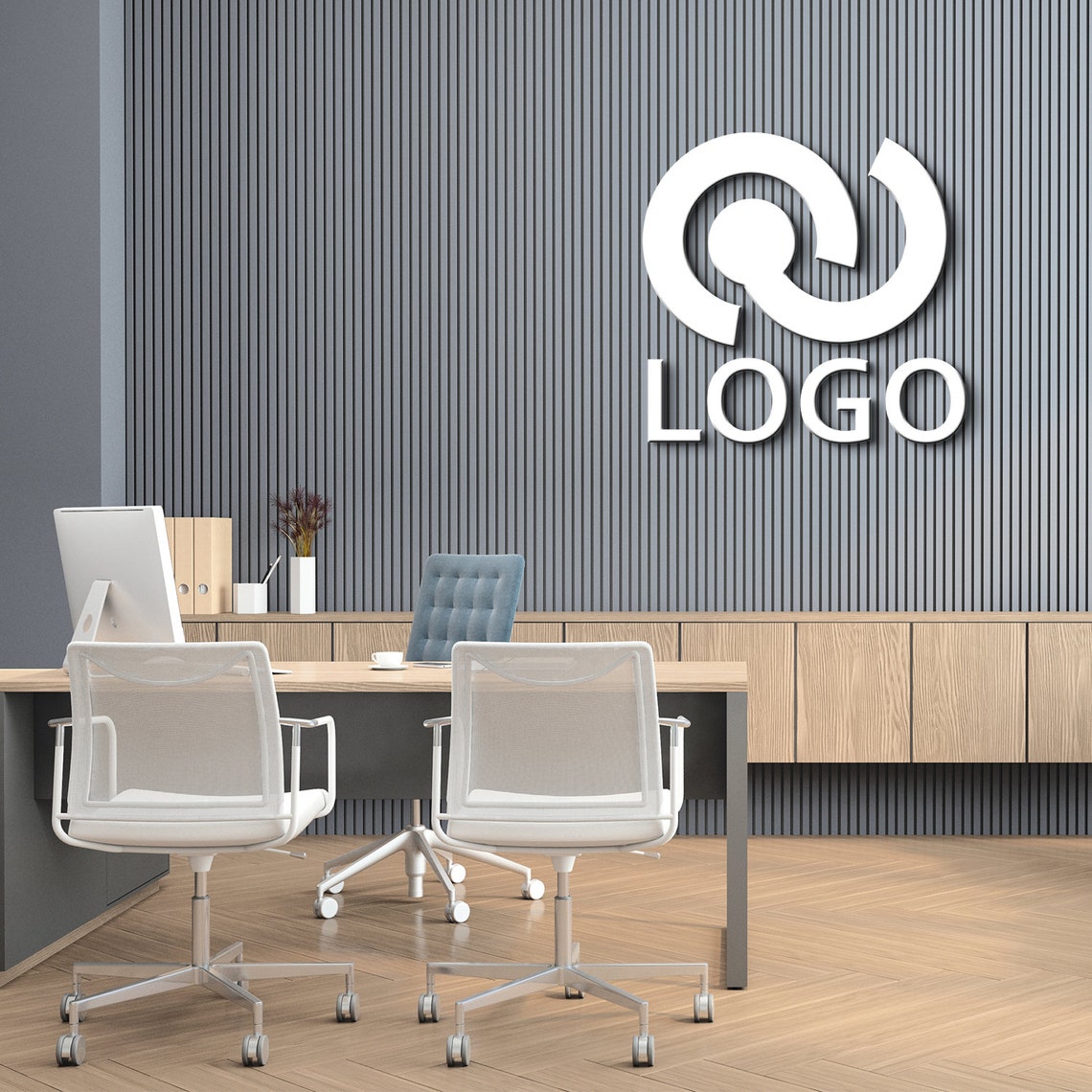 White Logo Sign, Office Sign for Wall, Foamex Logo, Custom Laser Cut ...