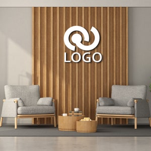 White Logo Sign, Office Sign for Wall, Foamex Logo, Custom Laser Cut ...