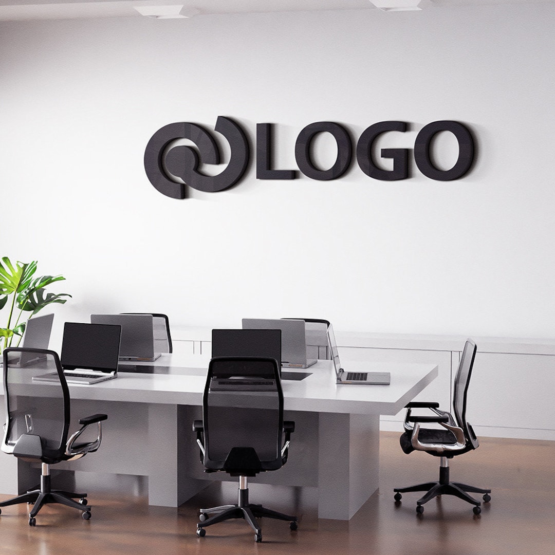 Black Logo Sign, Office Wall Sign, Foamex Logo, Custom Laser Cut Sign ...