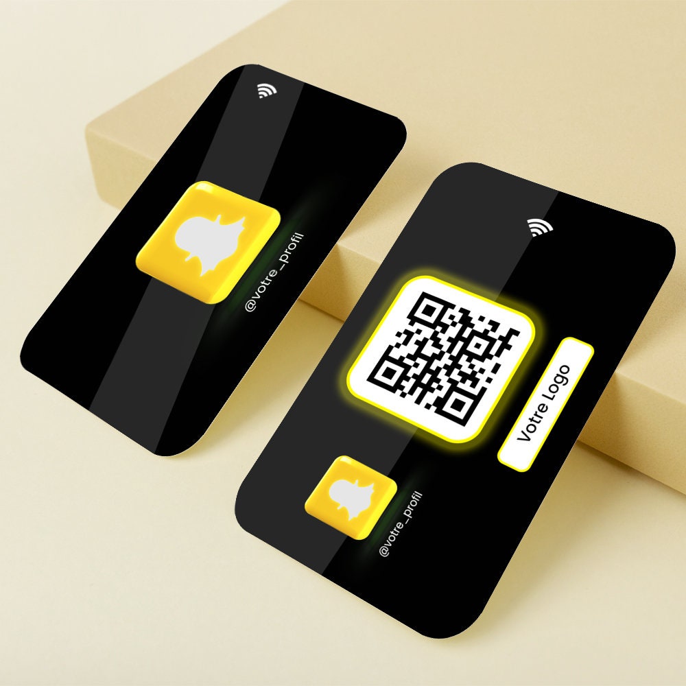 Connected and Contactless Snapchat Follow Page Card, Snapchat Follower ...