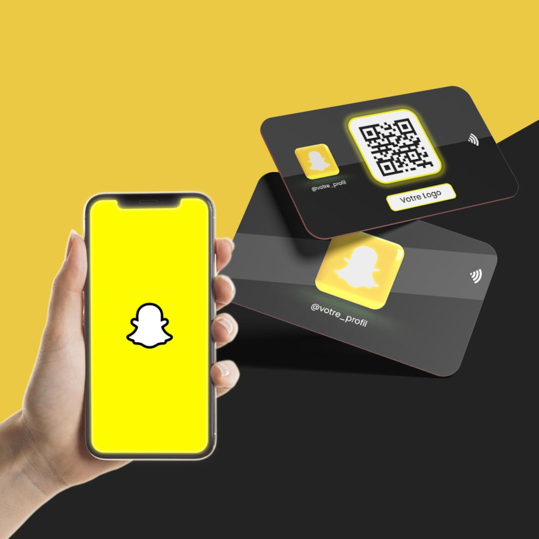 Connected and Contactless Snapchat Follow Page Card, Snapchat Follower ...