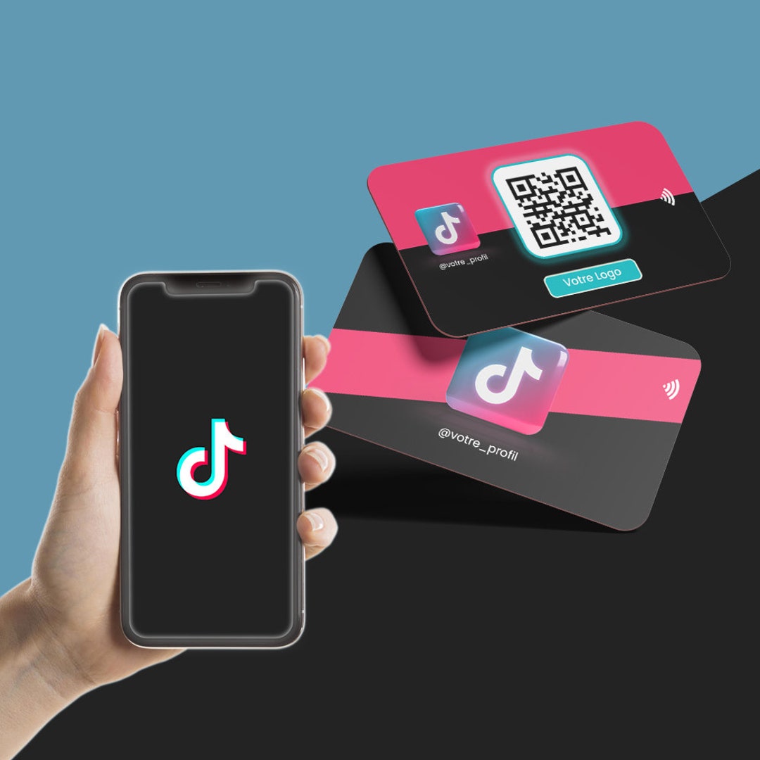Connected and Contactless Tiktok Follow Page Card, Tiktok Follower ...