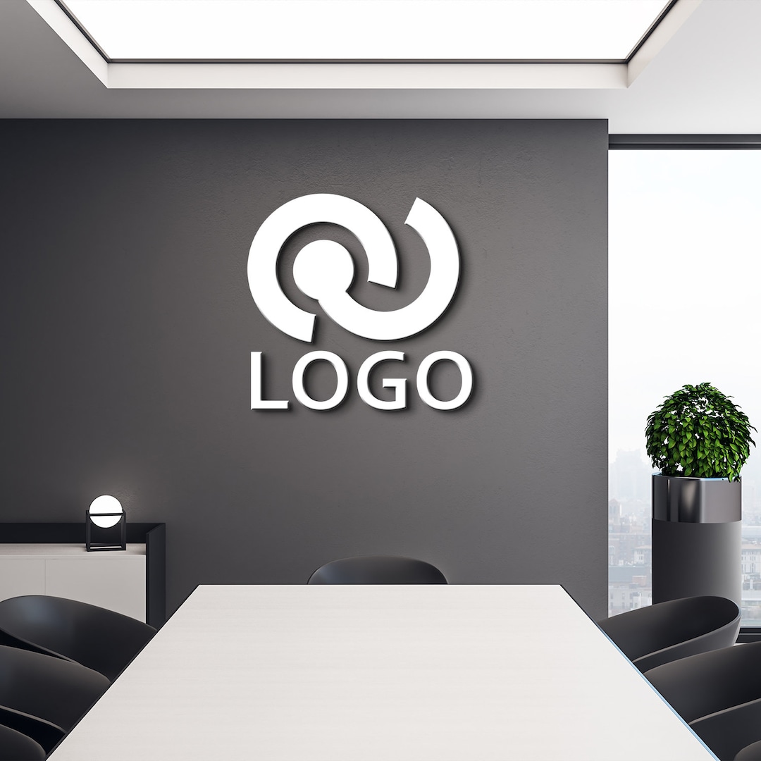 White Logo Sign, Office Sign for Wall, Foamex Logo, Custom Laser Cut ...