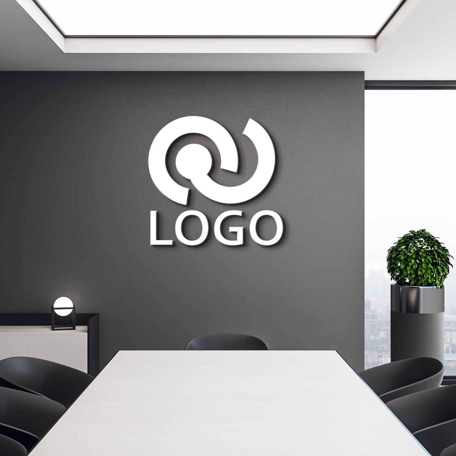 White Logo Sign, Office Sign for Wall, Foamex Logo, Custom Laser Cut ...