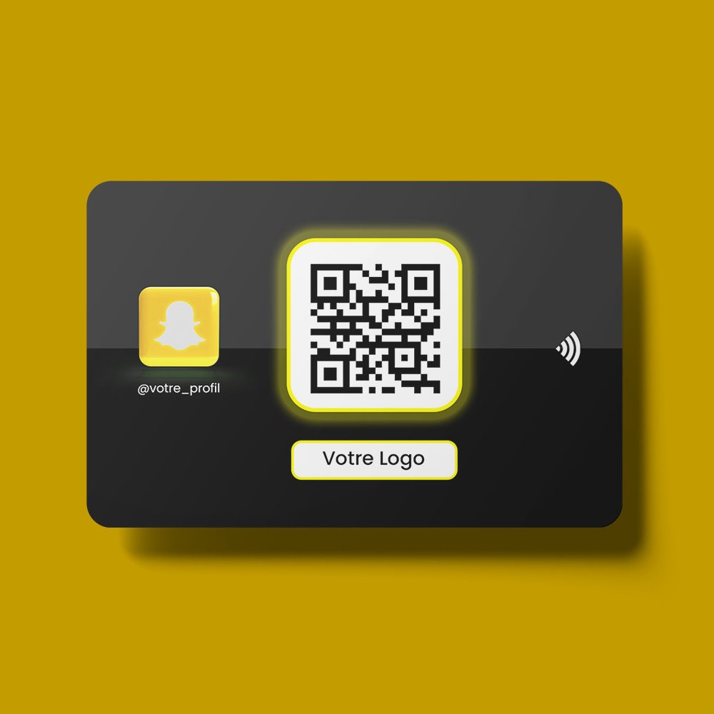 Connected and Contactless Snapchat Follow Page Card, Snapchat Follower ...