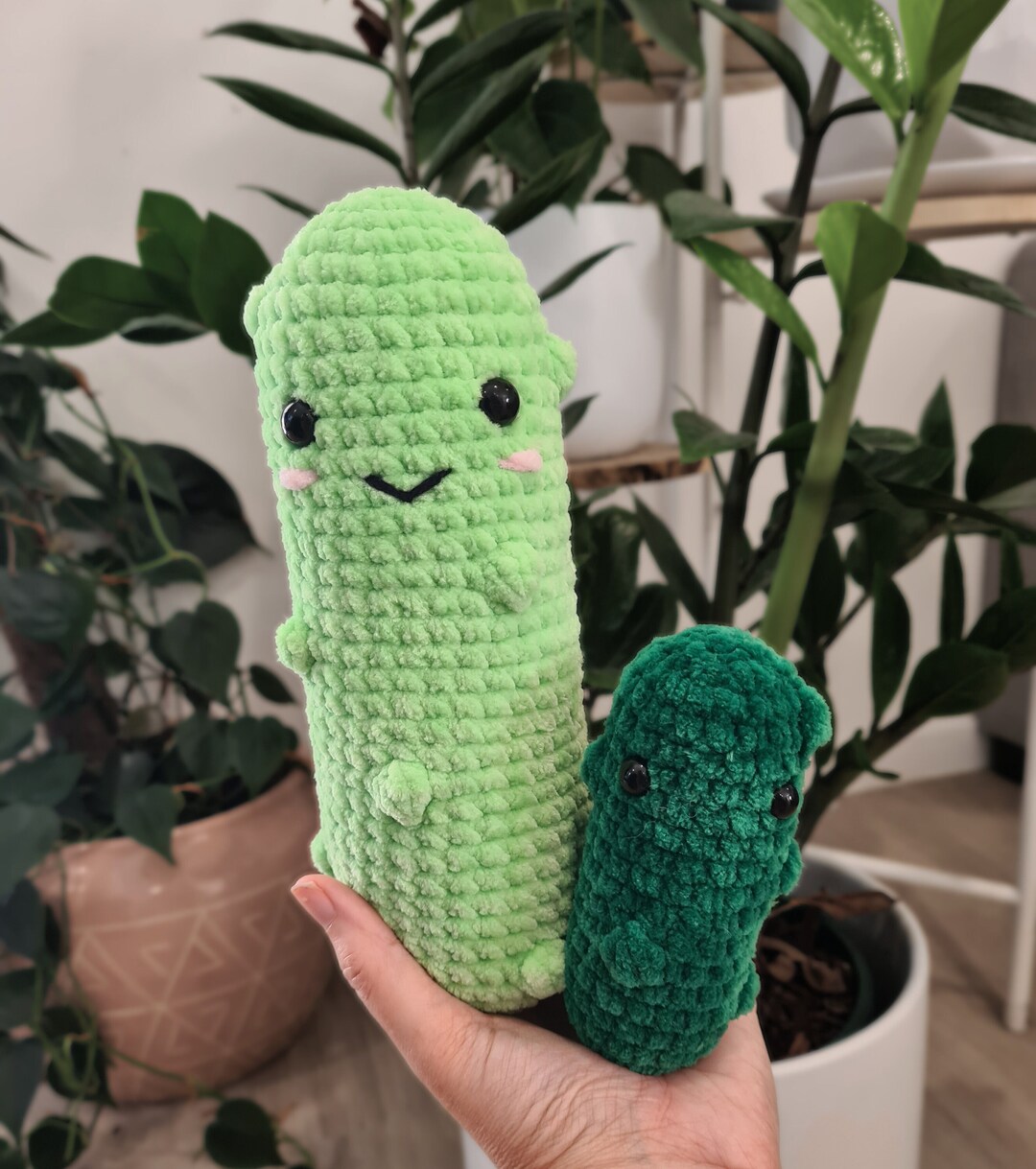 Crochet Pickle Plushies Pick Any Colour - Etsy