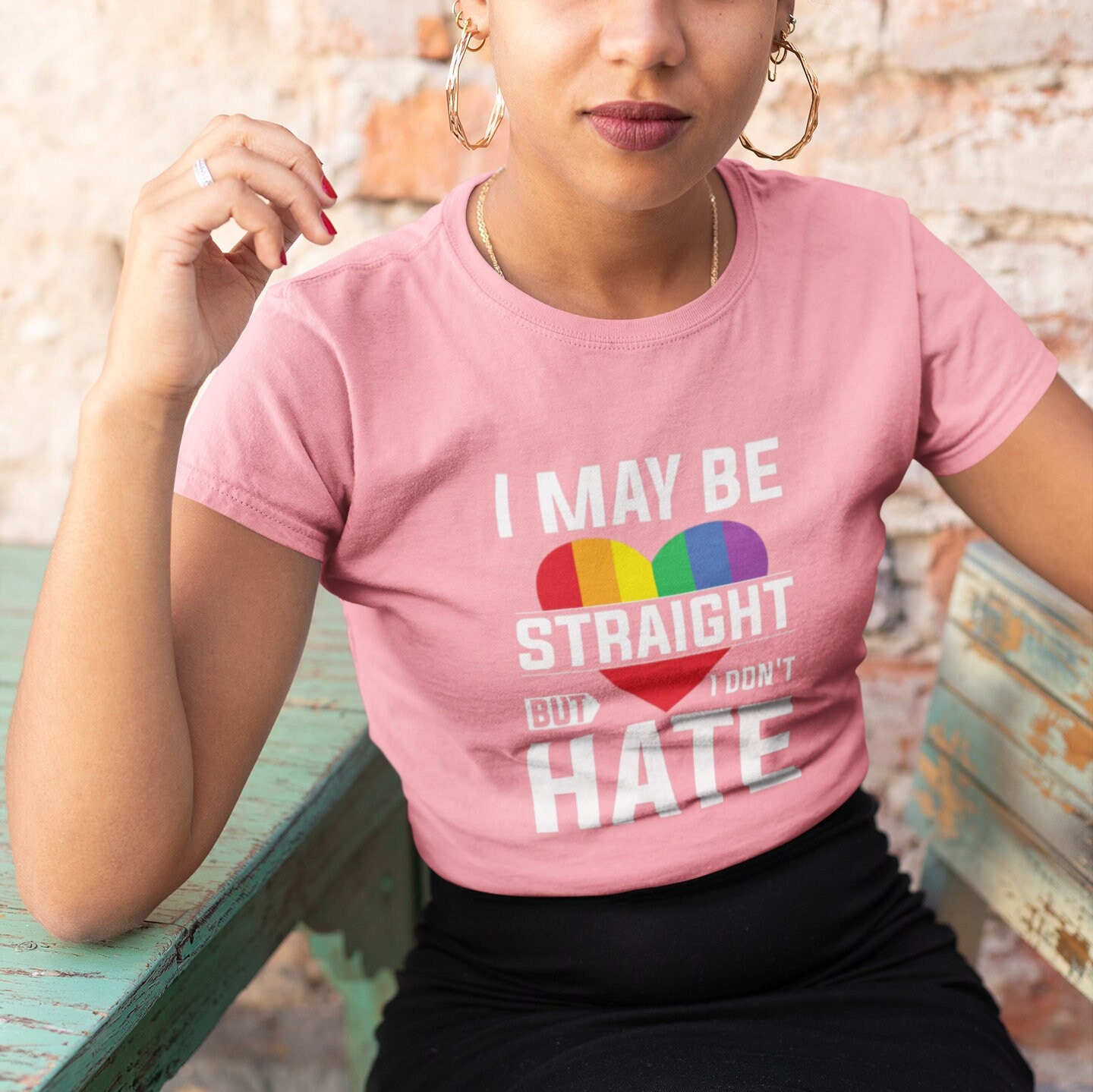I May Be Straight but I Don't Hate Statement Tee No Bias - Etsy