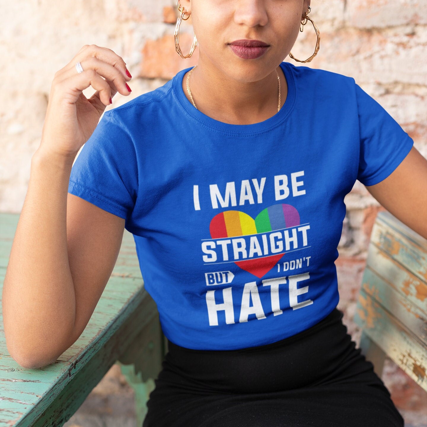 I May Be Straight but I Don't Hate Statement Tee No Bias - Etsy
