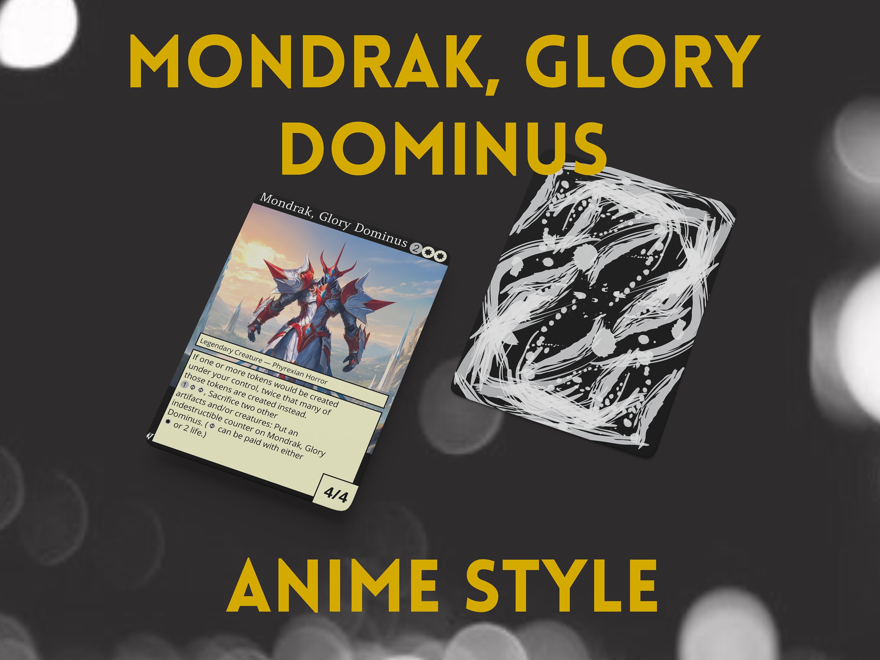 Mondrak, Glory Dominus Commander Proxy Anime Art Style - Etsy