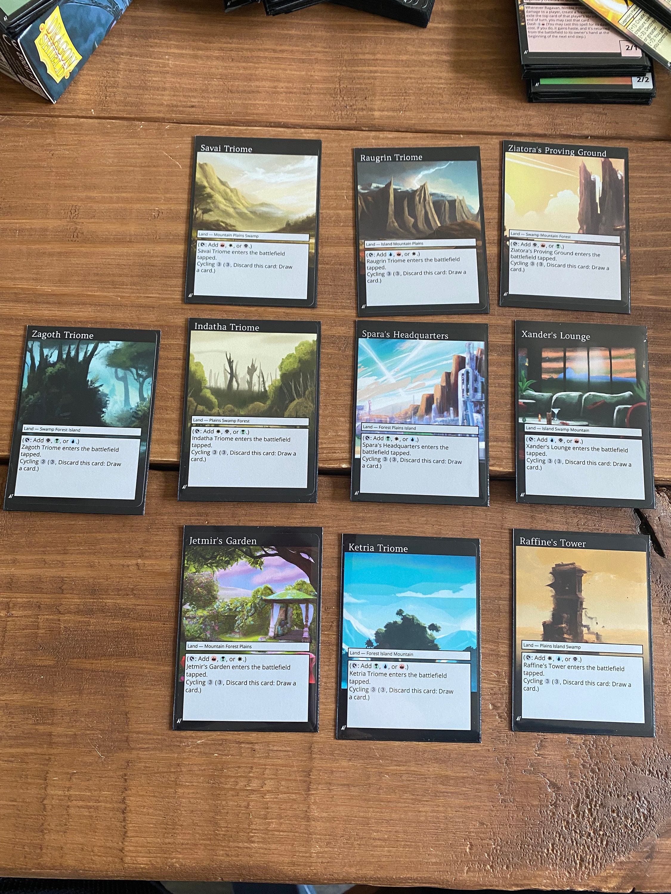 Triome Lands Full Set Proxy MTG - Etsy