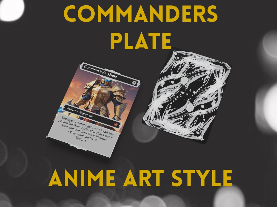 Commanders Plate- Commander Proxy - Anime Art Style - Etsy