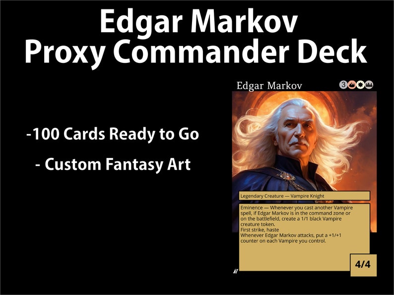 Edgar Markov EDH Commander Proxy Deck - Etsy
