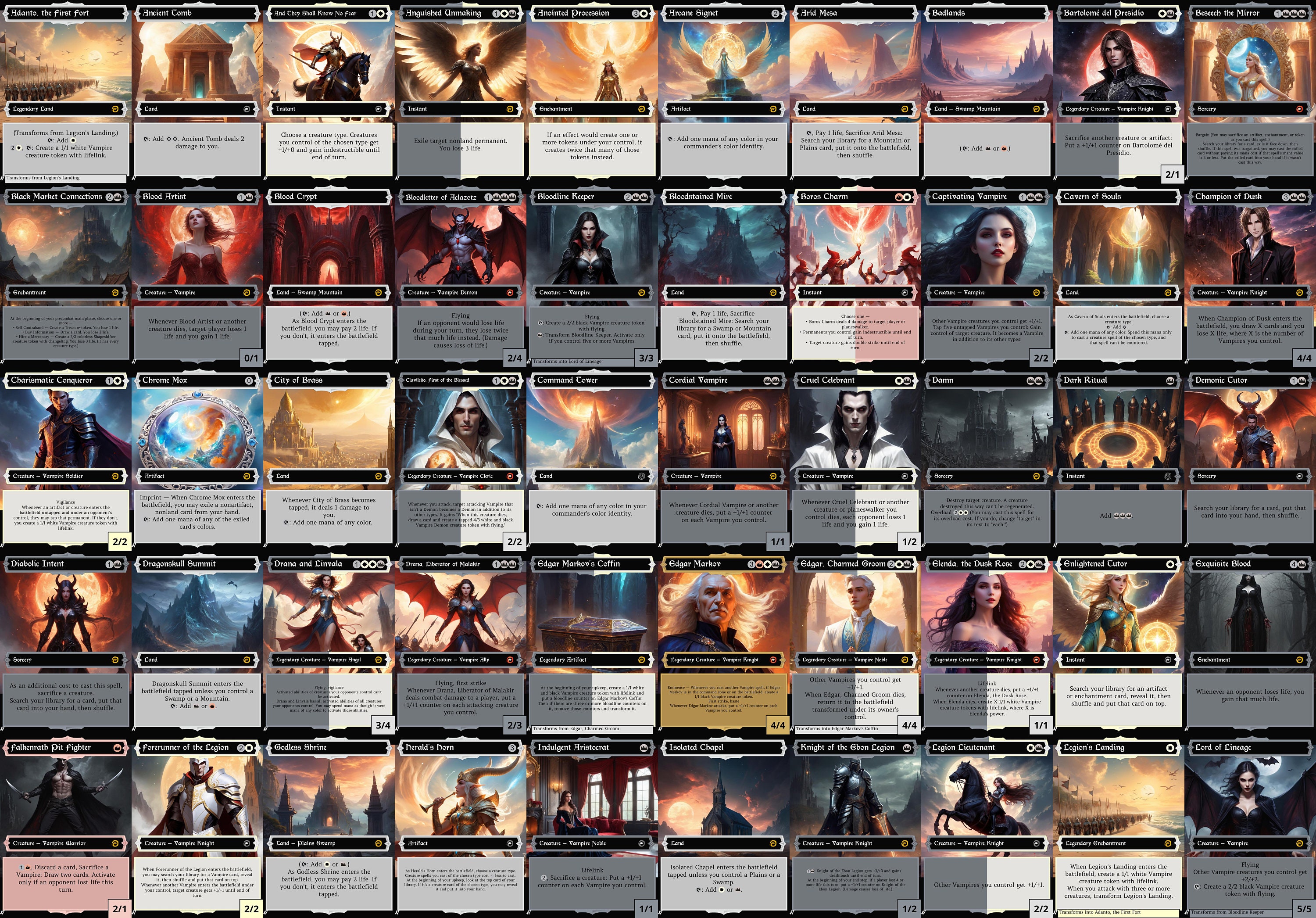 Edgar Markov EDH Commander Proxy Deck - Etsy