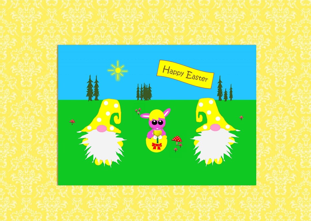 Easter Gonks Placemat Instant Printable Digital Download Easter ...