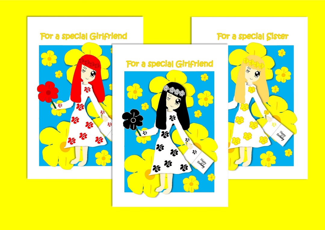 Flower Power Birthday Card, Can Be Personalised Mum Birthday Card ...