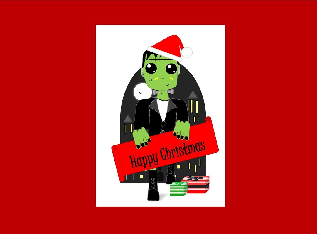 Frankenstein's Monster Christmas Card Gothmas Gothic Christmas Card ...