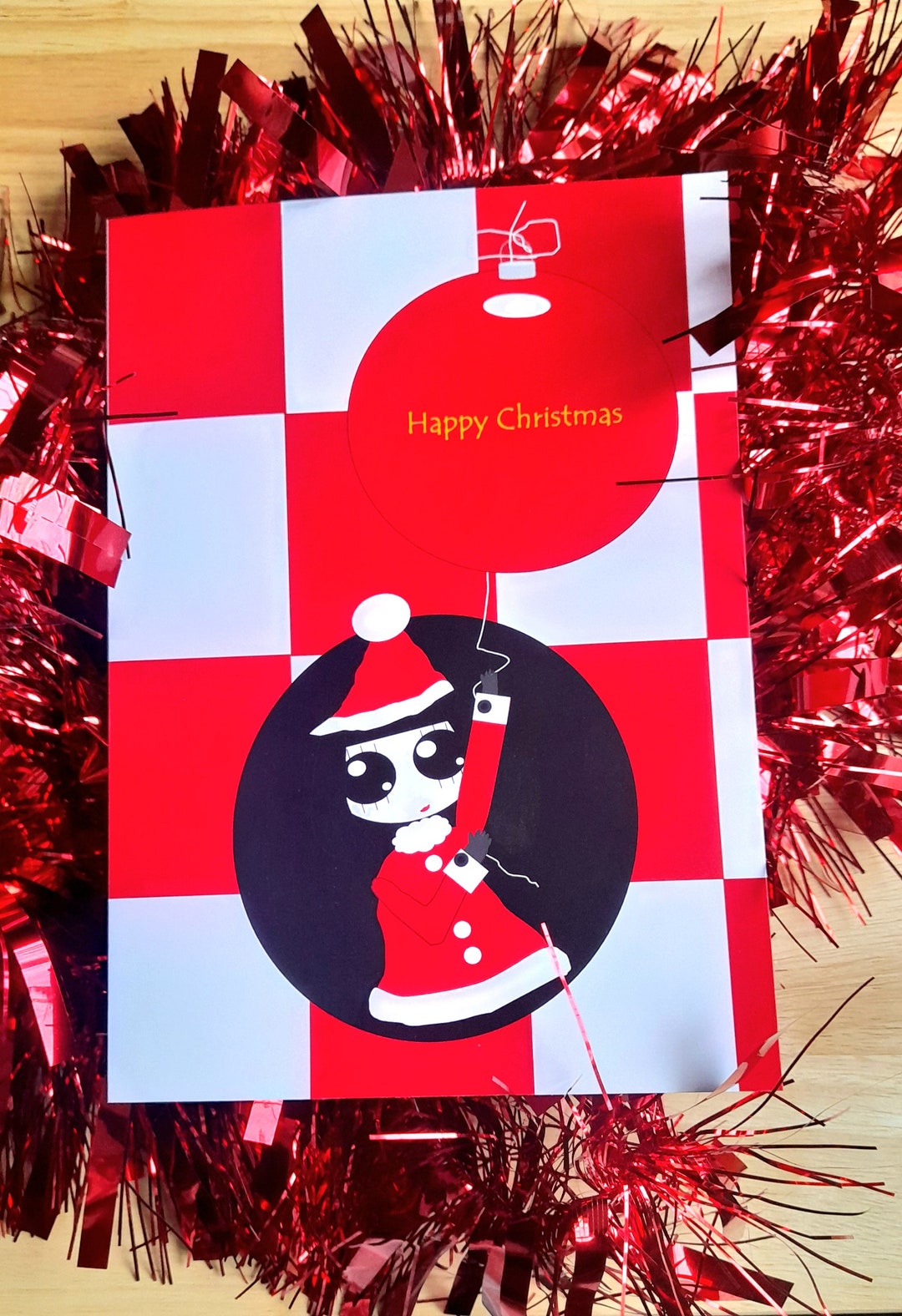 Gothic Elf Xmas Card Cute Gothic Christmas Card Cute Christmas Card ...