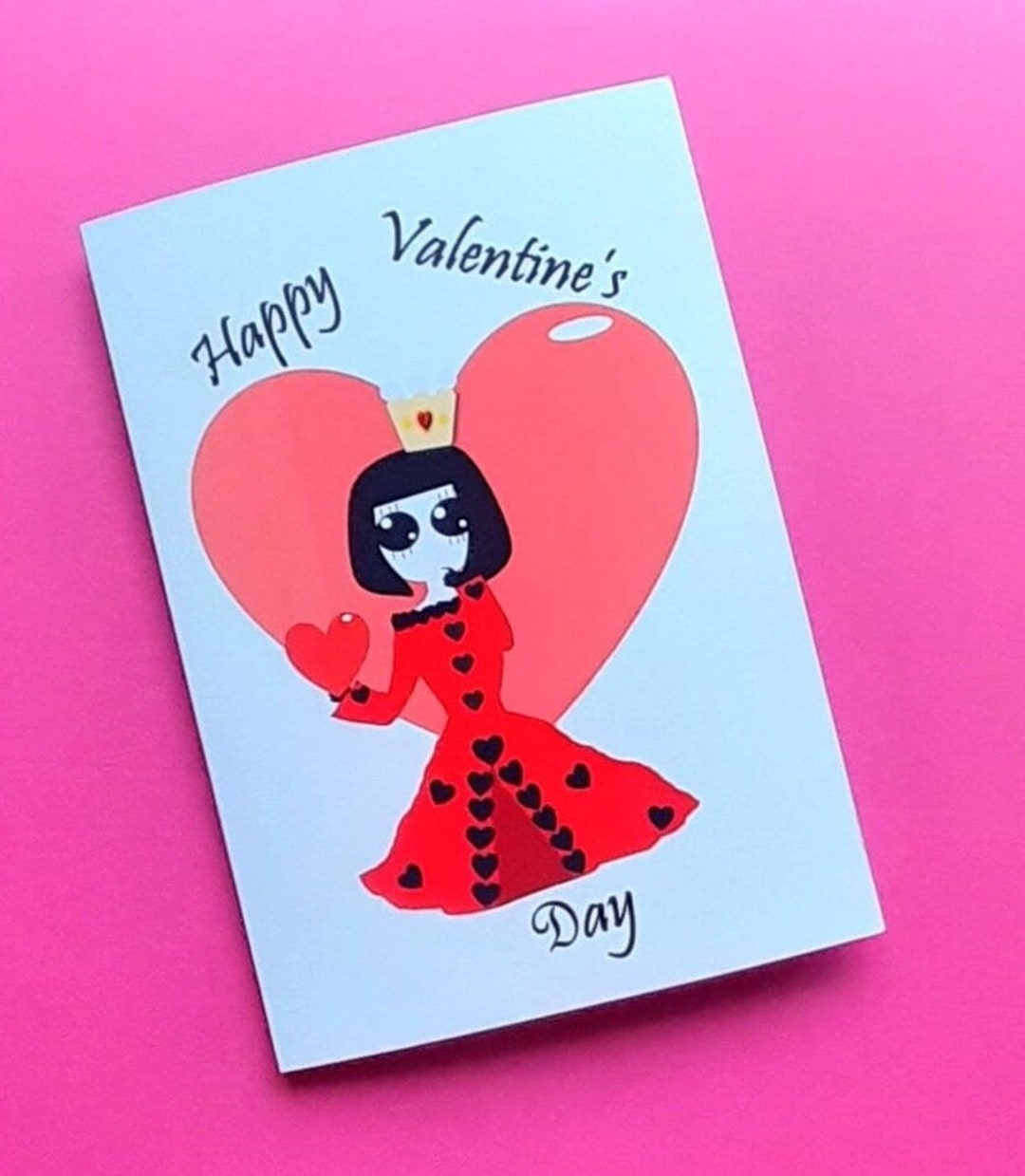 The Queen of Hearts Valentine's Day Card Cute Gothic Card Cute ...